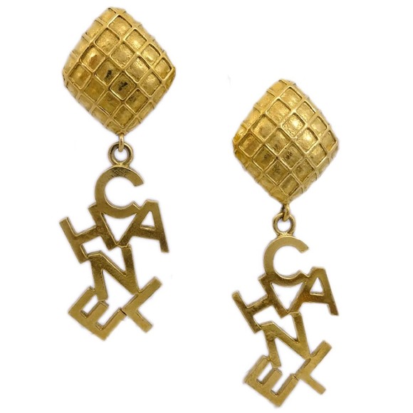 CHANEL | Jewelry | Chanel Dangle Earrings Clipon Gold 5278 | Poshmark